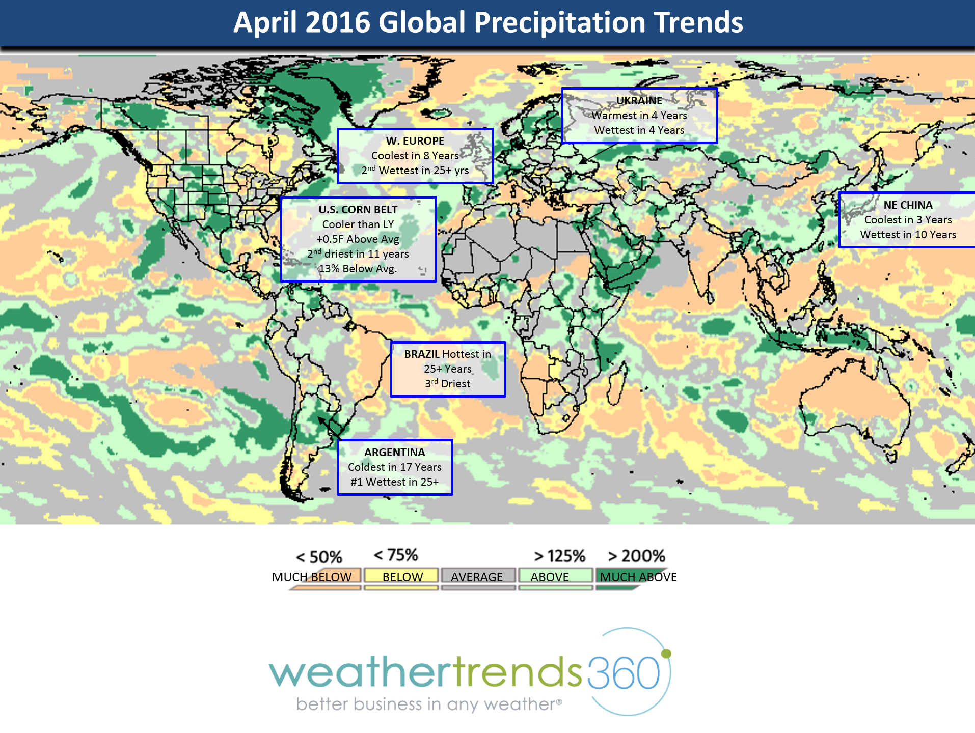 April 2016 Global Weather Summary | weathertrends360