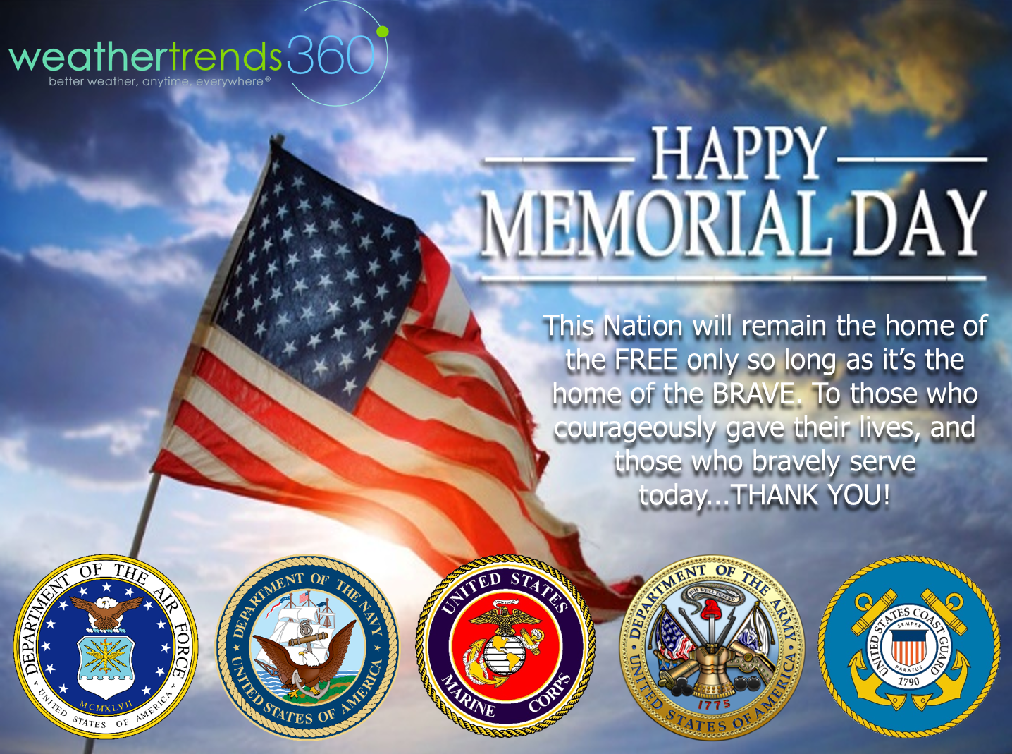 Star Date Thursday 25 May 2017 Memorial Day Outlook | weathertrends360